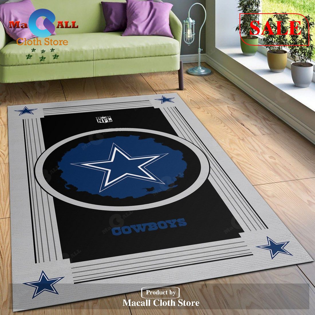 [SALE] Dallas Cowboys NFL Logo Style Area Rugs Living Room Carpet Floor ...
