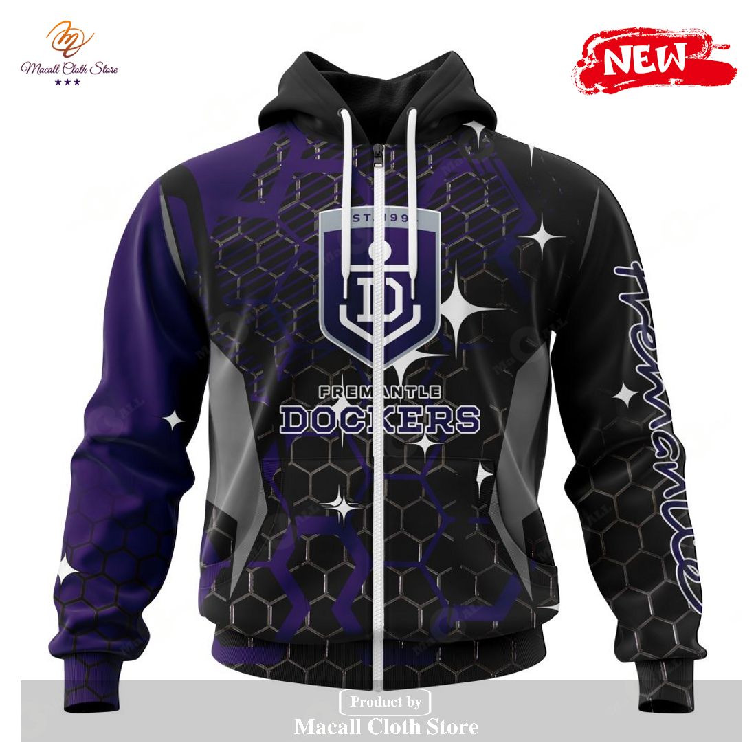 New Personalized Afl Fremantle Dockers Specialized Design With Motocross Syle Hoodie