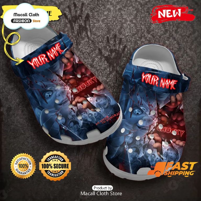 HOT Horror Chucky Custom Name Halloween Crocs - Macall Cloth Store ...